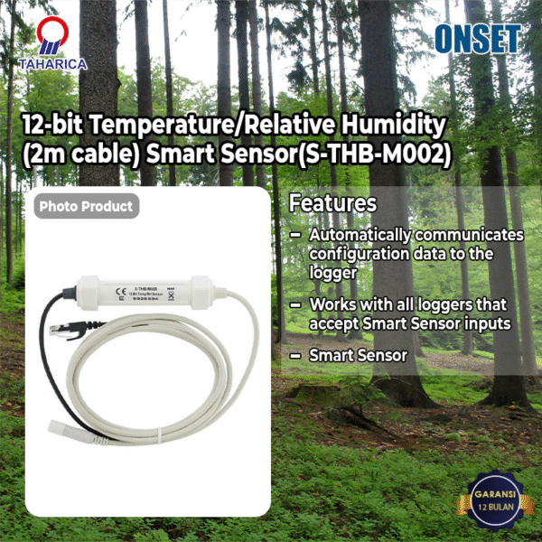 12-bit Temperature/Relative Humidity (2m cable) Smart Sensor(S-THB-M002 ...