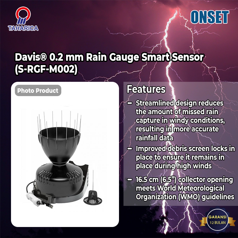 Jual Davis® 0.2 mm Rain Gauge Smart Sensor(S-RGF-M002) - PT TAHARICA