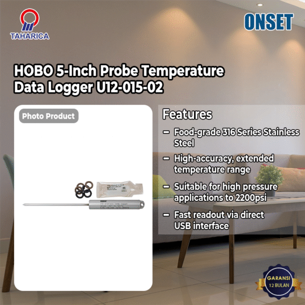 HOBO 5-Inch Probe Temperature Data Logger U12-015-02 - PT TAHARICA
