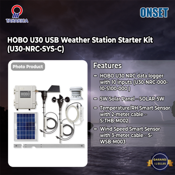 HOBO U30 USB Weather Station Starter Kit(U30-NRC-SYS-C) - PT TAHARICA