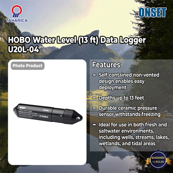 HOBO Water Level (13 ft) Data Logger U20L-04 - PT TAHARICA