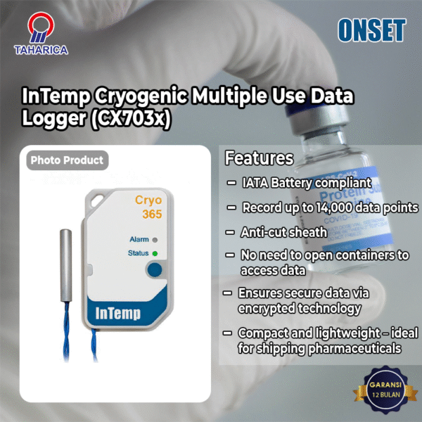 InTemp Cryogenic Multiple Use Data Logger (CX703x) - PT TAHARICA